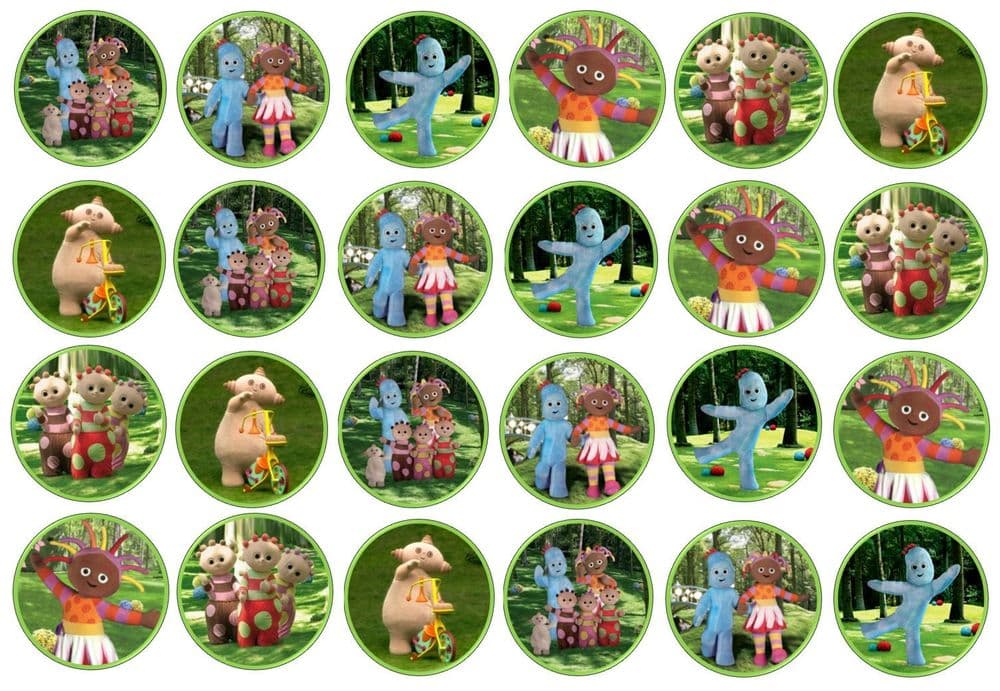 48 In The Night Garden Edible Rice Paper Toppers 3cm x 3cm