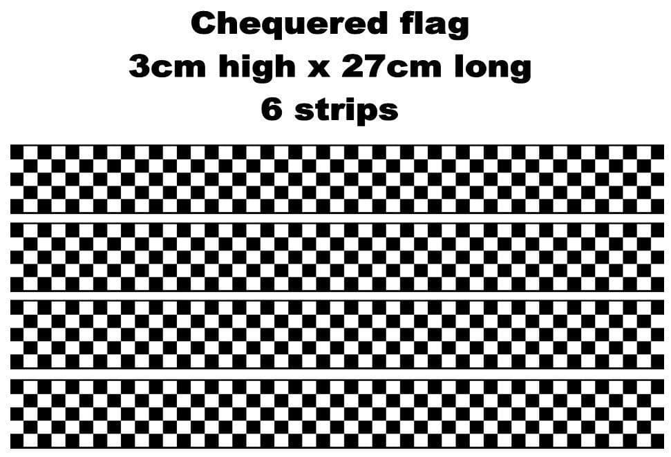 Chequered Flag Design Edible Icing Cake Ribbon