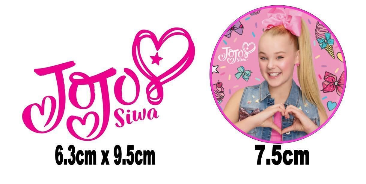 JoJo Siwa Logos - Edible Icing Logo Cake Decor