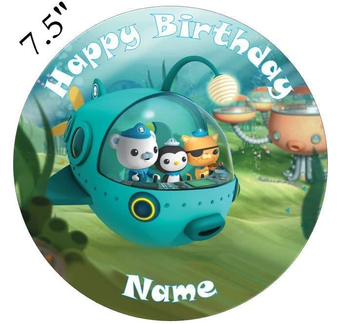 Octonauts Captain Barnacles And Crew Edible - Pre Cut Personalised ...