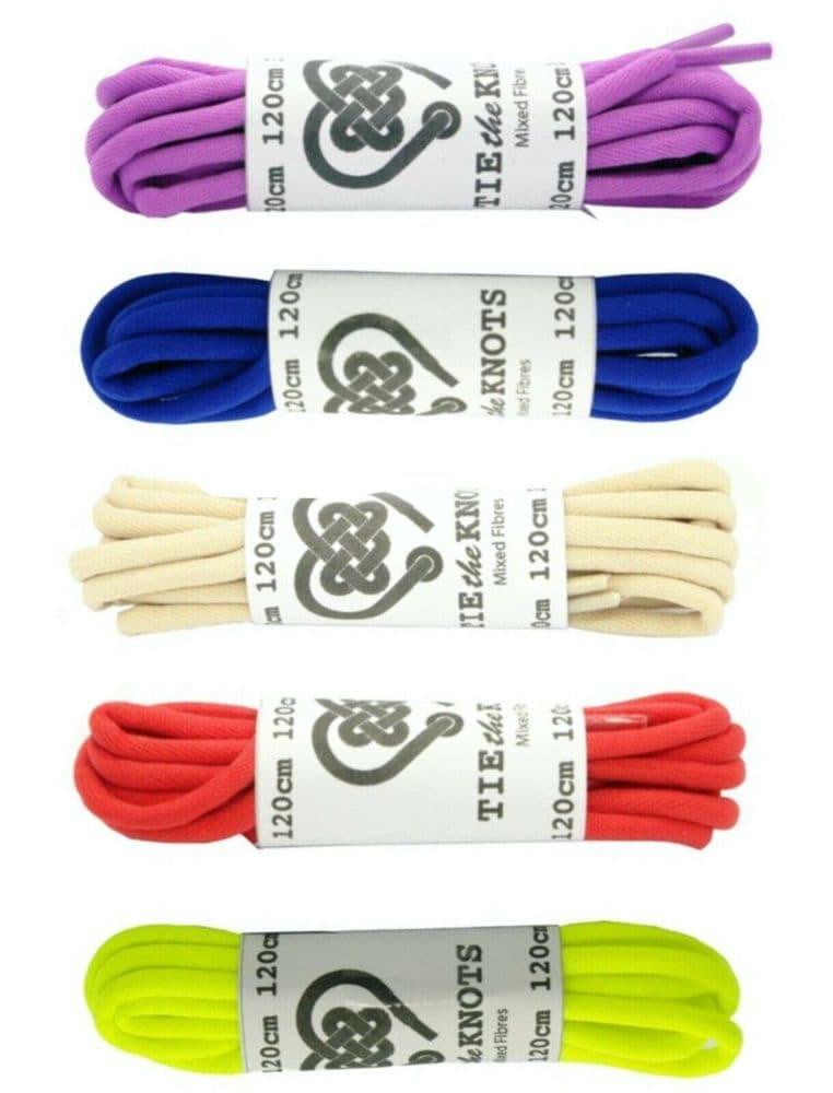5 - 8 Eyelet Pairs Round Shoe Laces Various Colours