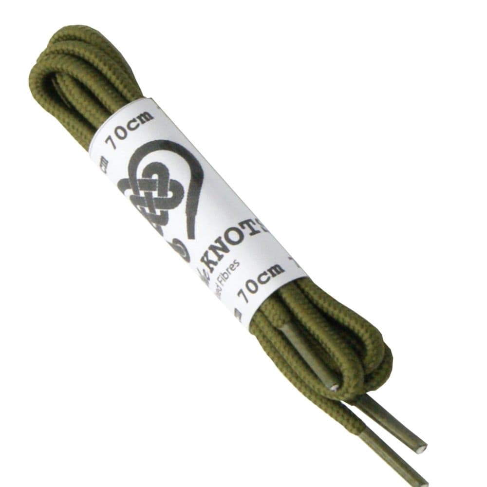 Shoe Laces Army Green Round Pair 3 - 4 Eyelets 70cm