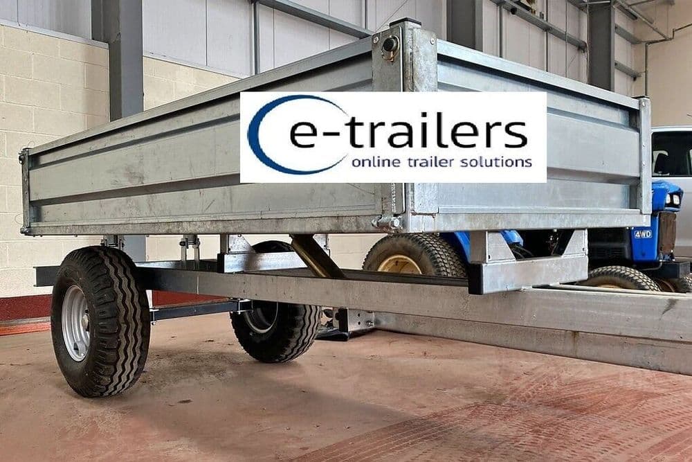 1250kg Galvanised 6.5ftx3.2ft Tractor Tipper Trailer - drop sides ...