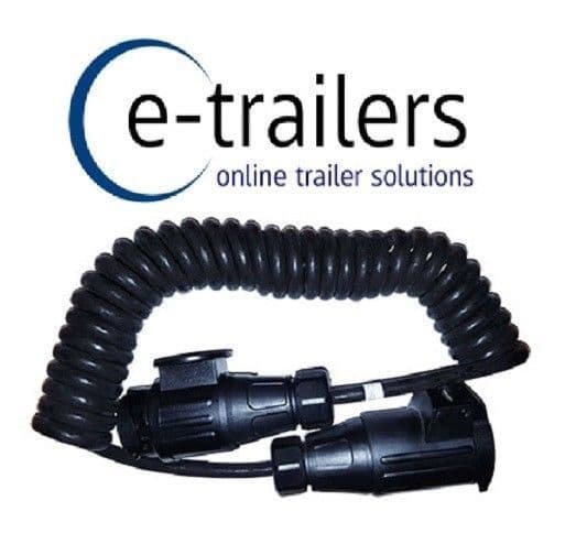 13 pin 2 5m CURLY TRAILER 8 pin core FLYING SOCKET EXTENSION LEAD ...