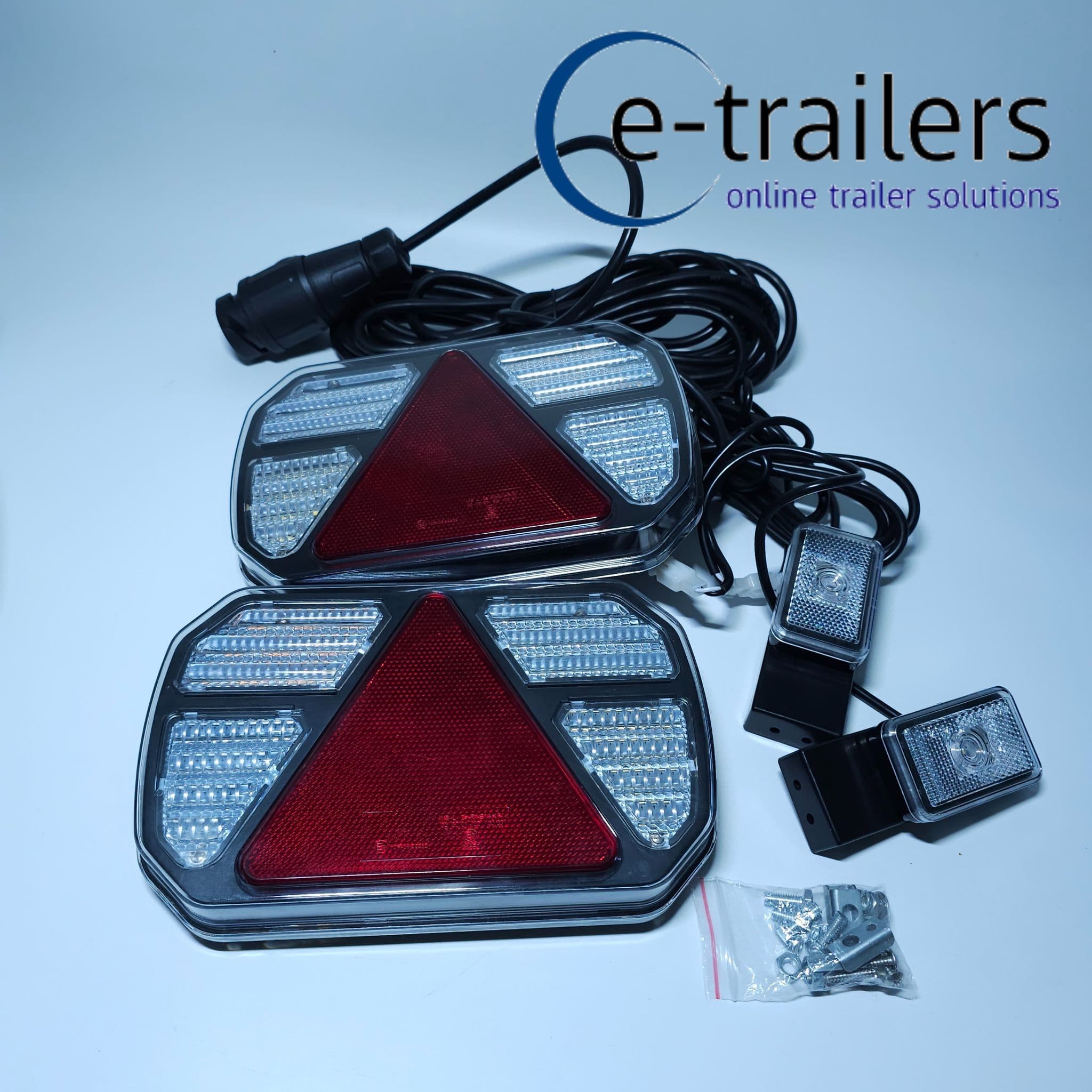 13 PIN LED Trailer & Artic Tractor Lorry HGV Rear Lights Dynamic ...