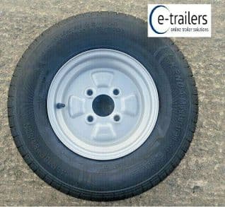 145 R 10 8ply KENDA RADIAL TUBELESS TRAILER TYRE ON 100mm PCD STARCO ...