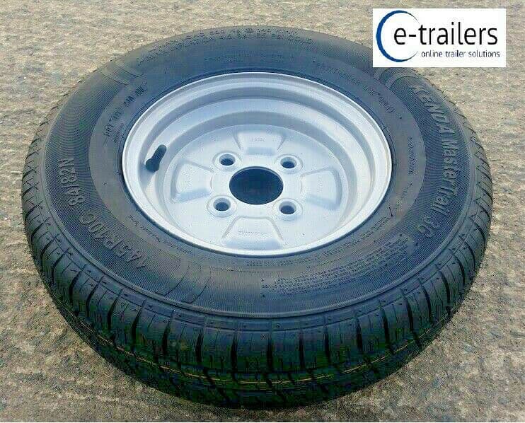 145 R 10 8ply KENDA RADIAL TUBELESS TRAILER TYRE ON 100mm PCD STARCO ...