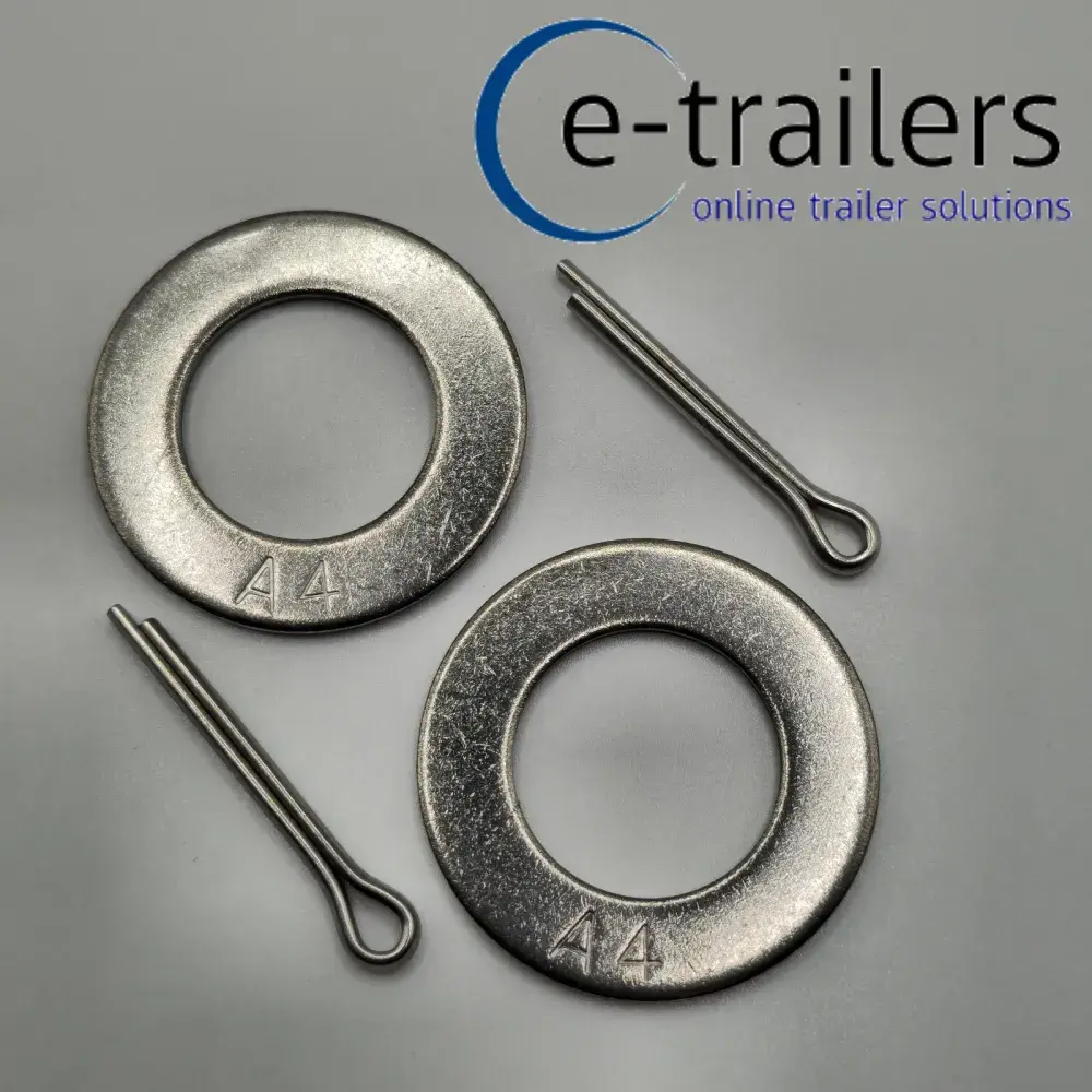 2 x STAINLESS STEEL WASHERS & 2 x STAINLESS STEEL SPLIT PINS FOR BOAT ...