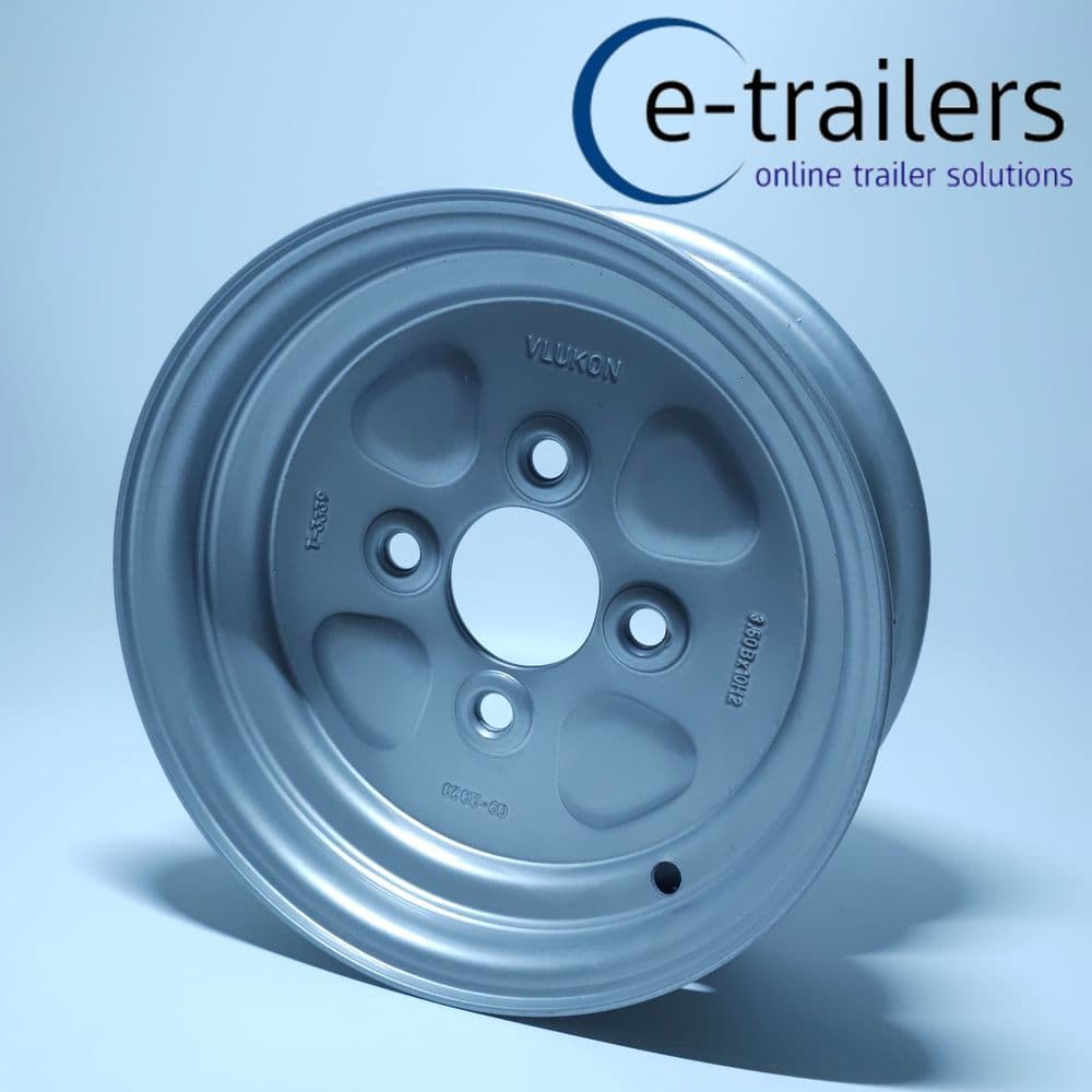 3.50B x 10H2 4 STUD 100mm PCD ET0 VLUKON TRAILER WHEEL RIM Devon ...