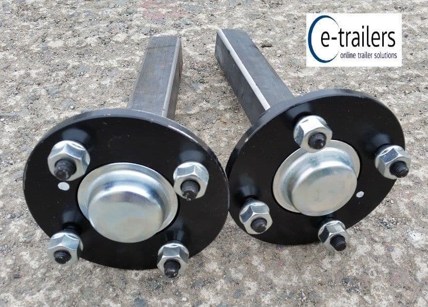 spp 4" PCD Sealed Bearing Trailer Hub Stub axle set - Quad ATV - High Speed