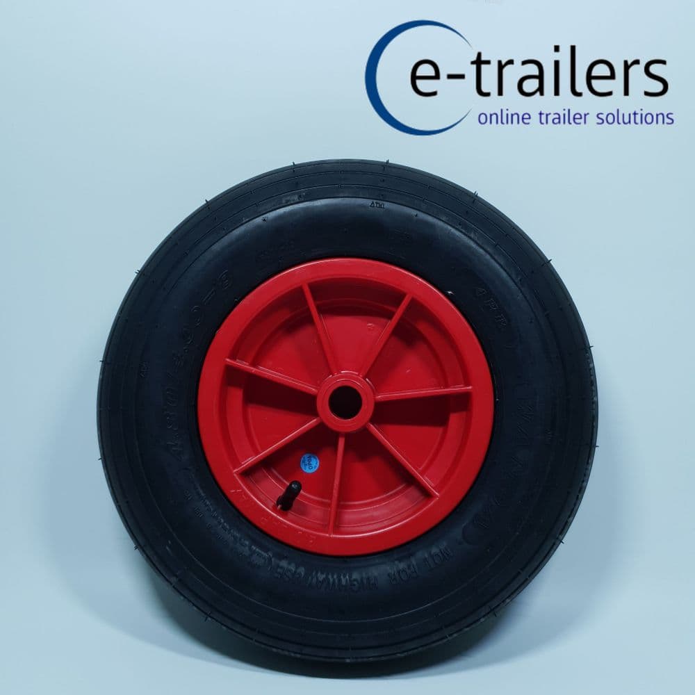 400x8 4.80-8 WANDA 16" Red Plastic Launch Trolley Wheel Tyre Boat ...