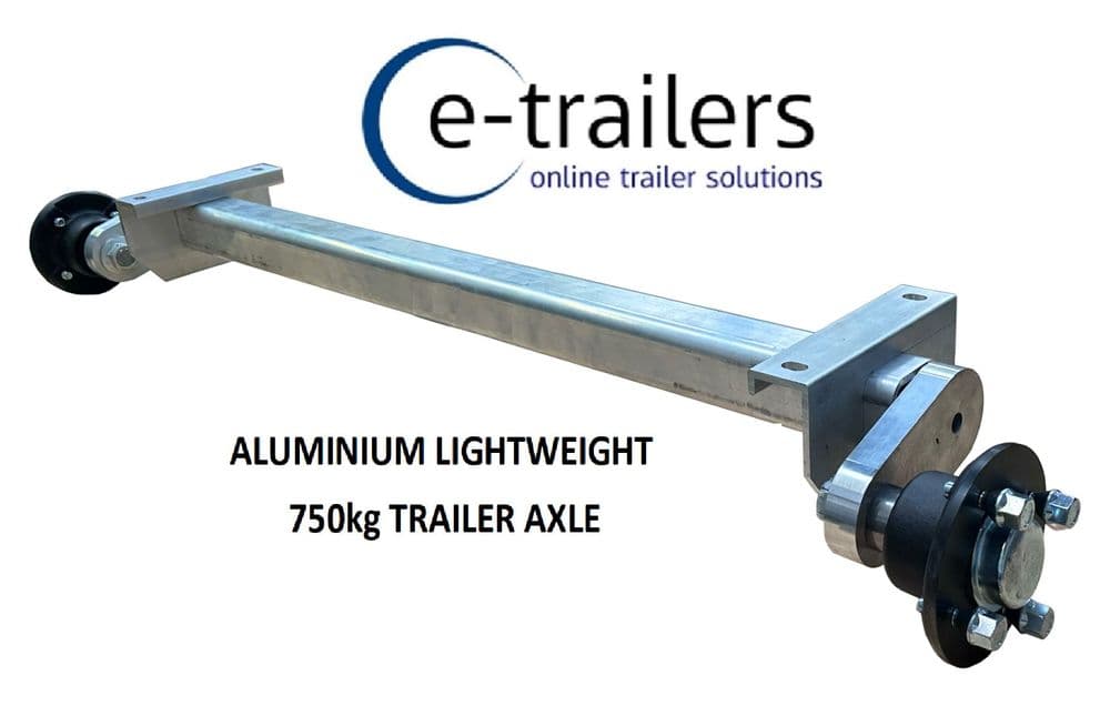 750kg ALUMINIUM TRAILER AXLE SEALED BEARINGS -LIGHTWEIGHT-ANY SIZE in 1 ...