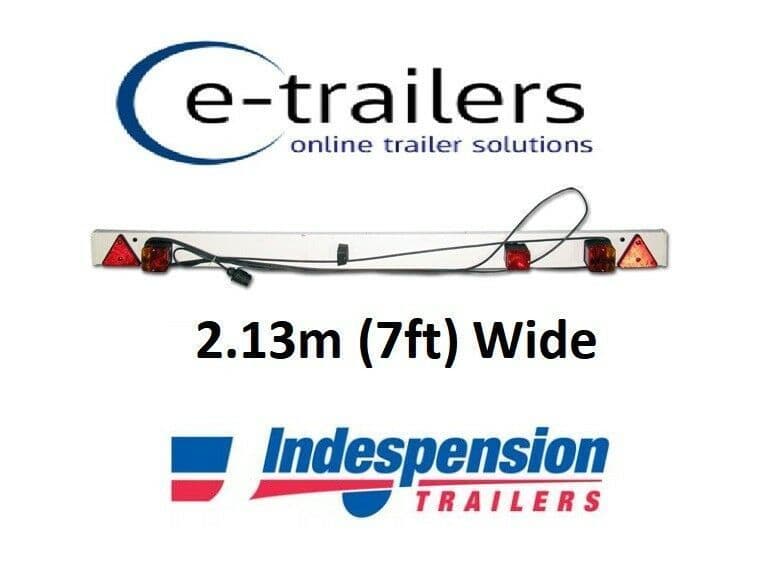 7ft (2.13m) wide Trailer Light Board (Bulbs) with 9m cable 7 pin plug ...