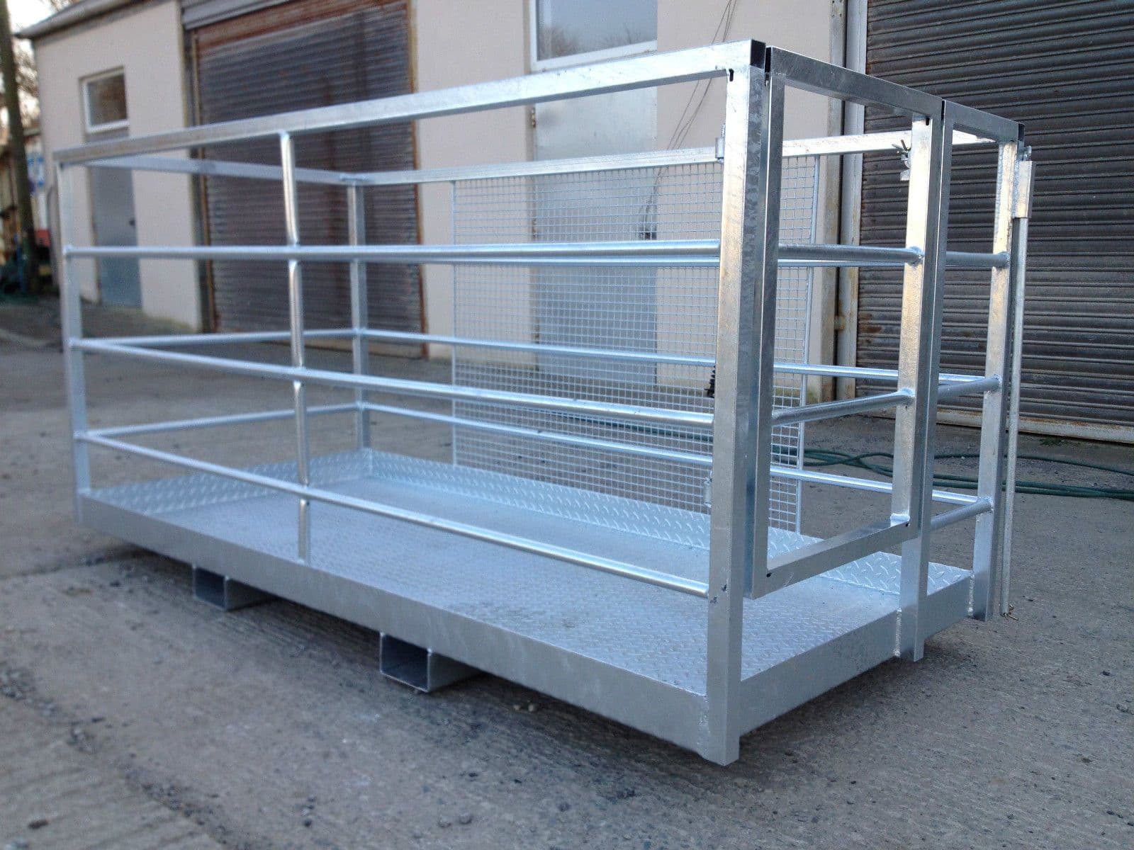 8ft Galvanised Cage Box, Forklift, Handler tele handler Safety Access ...