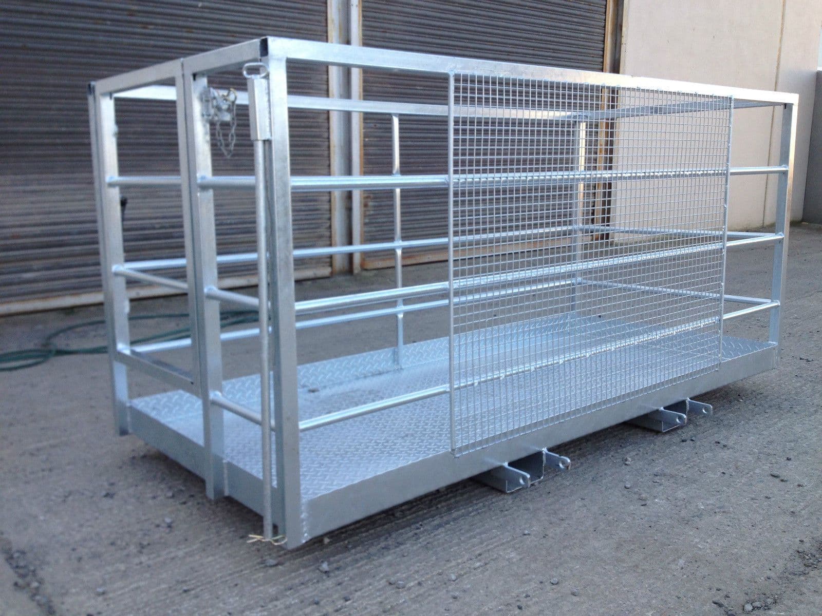 8ft Galvanised Cage Box, Forklift, Handler tele handler Safety Access ...