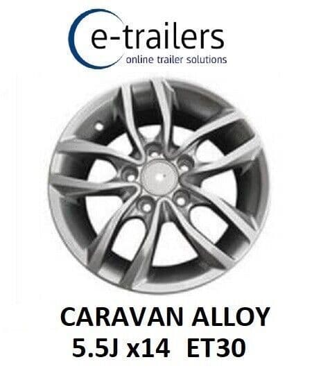 CARAVAN & TRAILER ALLOY WHEEL FOR 185x14 195x14 TYRES - 5.5Jx14 112 PCD ...