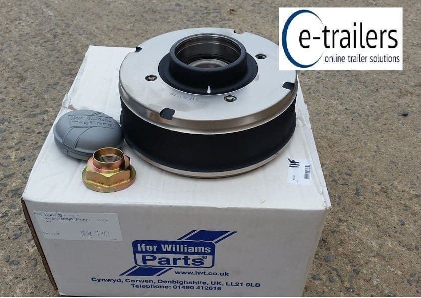 GENUINE IFOR WILLIAMS 200x50 8" BRAKE DRUM 4 STUD 5.5" PCD + BEARING ...