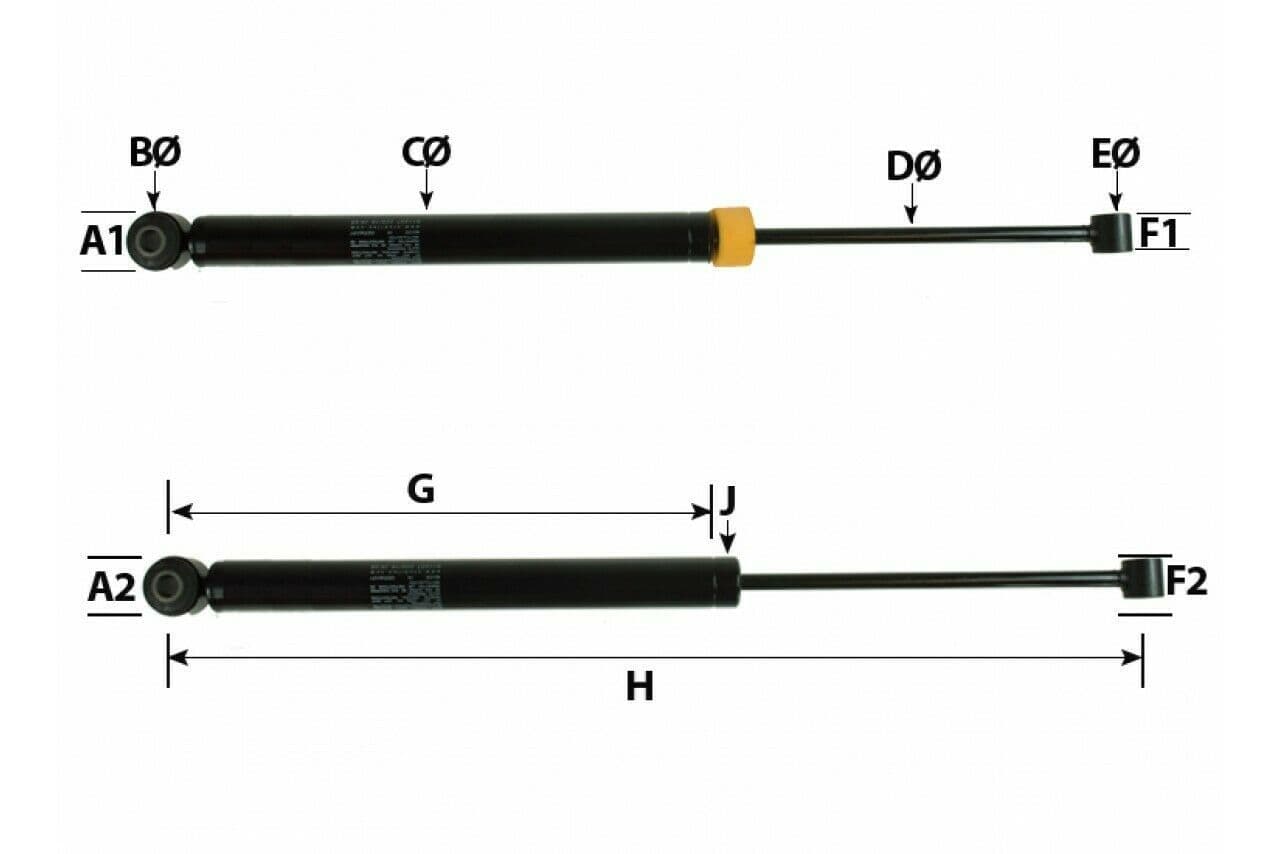 GENUINE STABILUS TRAILER DAMPER FOR ALKO 251s SHORT POST COUPLING - MP2054B