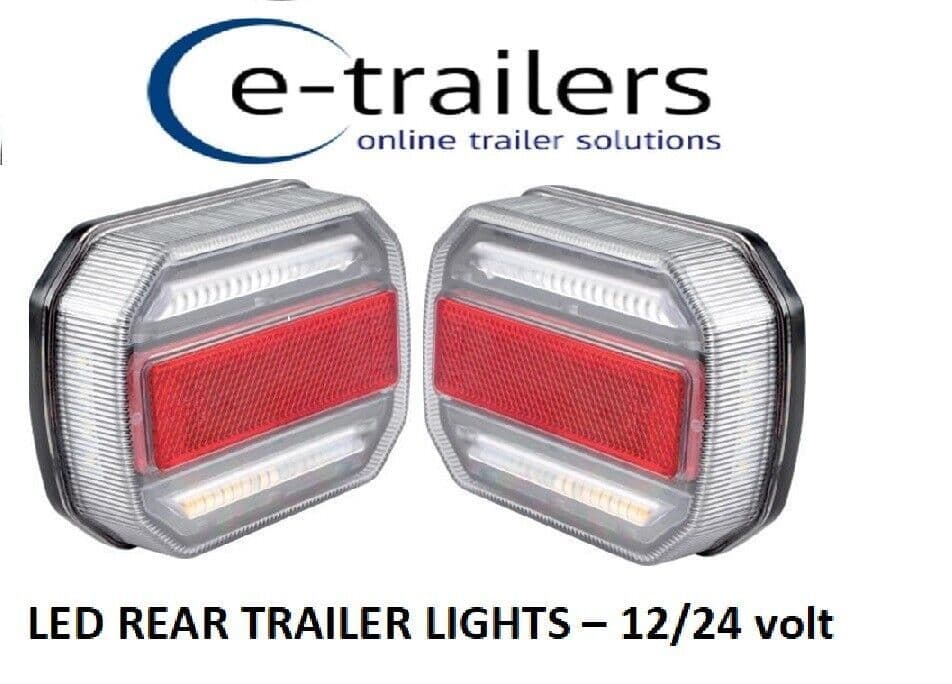 LED REAR DYNAMIC TRAILER LIGHTS + PROGRESSIVE DIRECTIONAL INDICATOR 12v ...