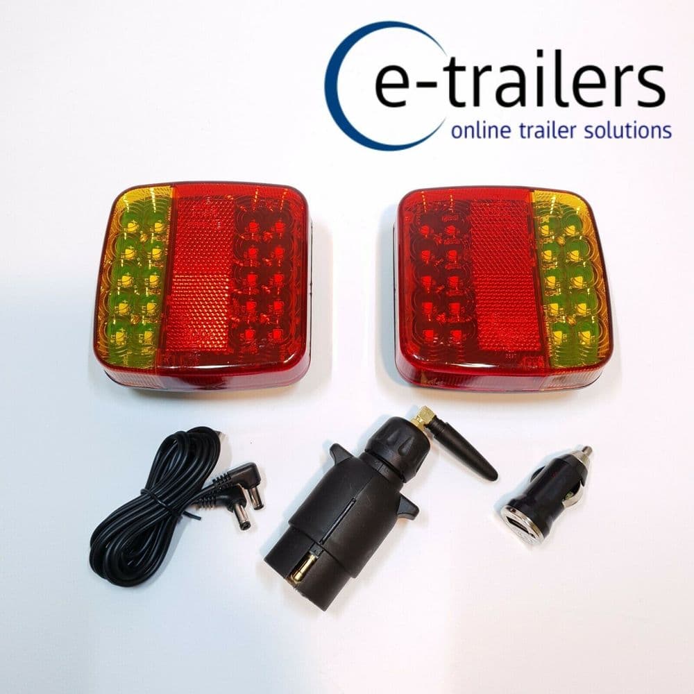 LED WIRELESS RECHARGEABLE MAGNETIC REAR TRAILER LIGHT SET - 10 HOURS ...