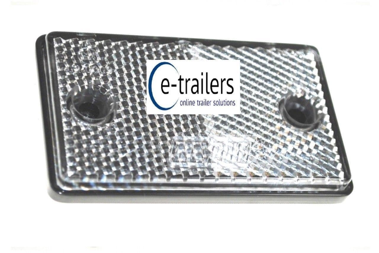 MAYPOLE FRONT CLEAR ADHESIVE REFLECTOR TRAILER CARAVAN GATE HORSEBOX ...