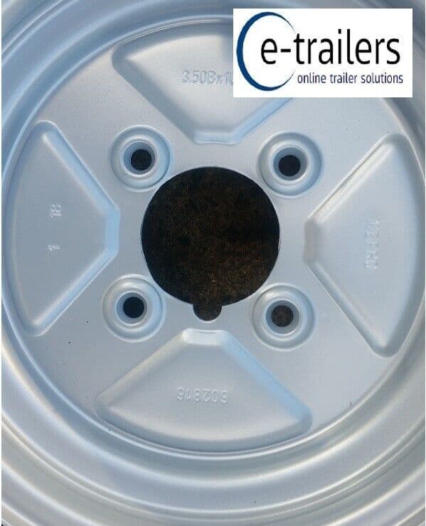 Mefro Trailer Wheel Rim 10" 3.50Bx10 H2 4 STUD 4" PCD - for grease ...