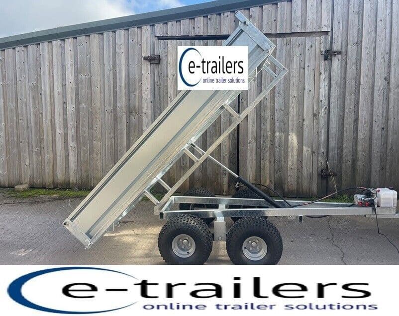 QUAD ATV SUV 1200kg Hydraulic Pump 2.5mx1.25m Tipping Tipper Trailer ...