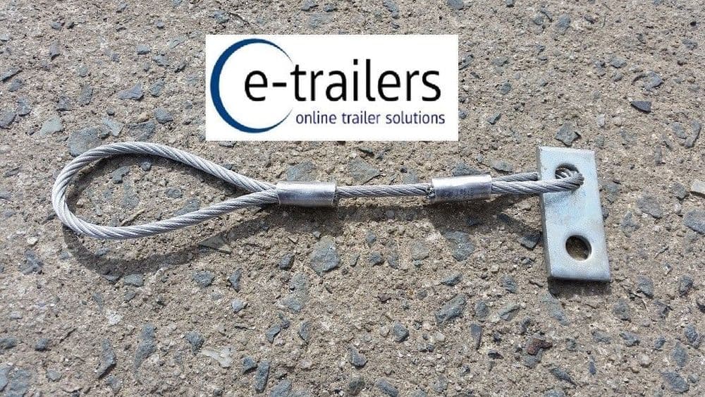 Secondary Coupling Safety Cable + Bracket for unbraked trailers ERDE ...