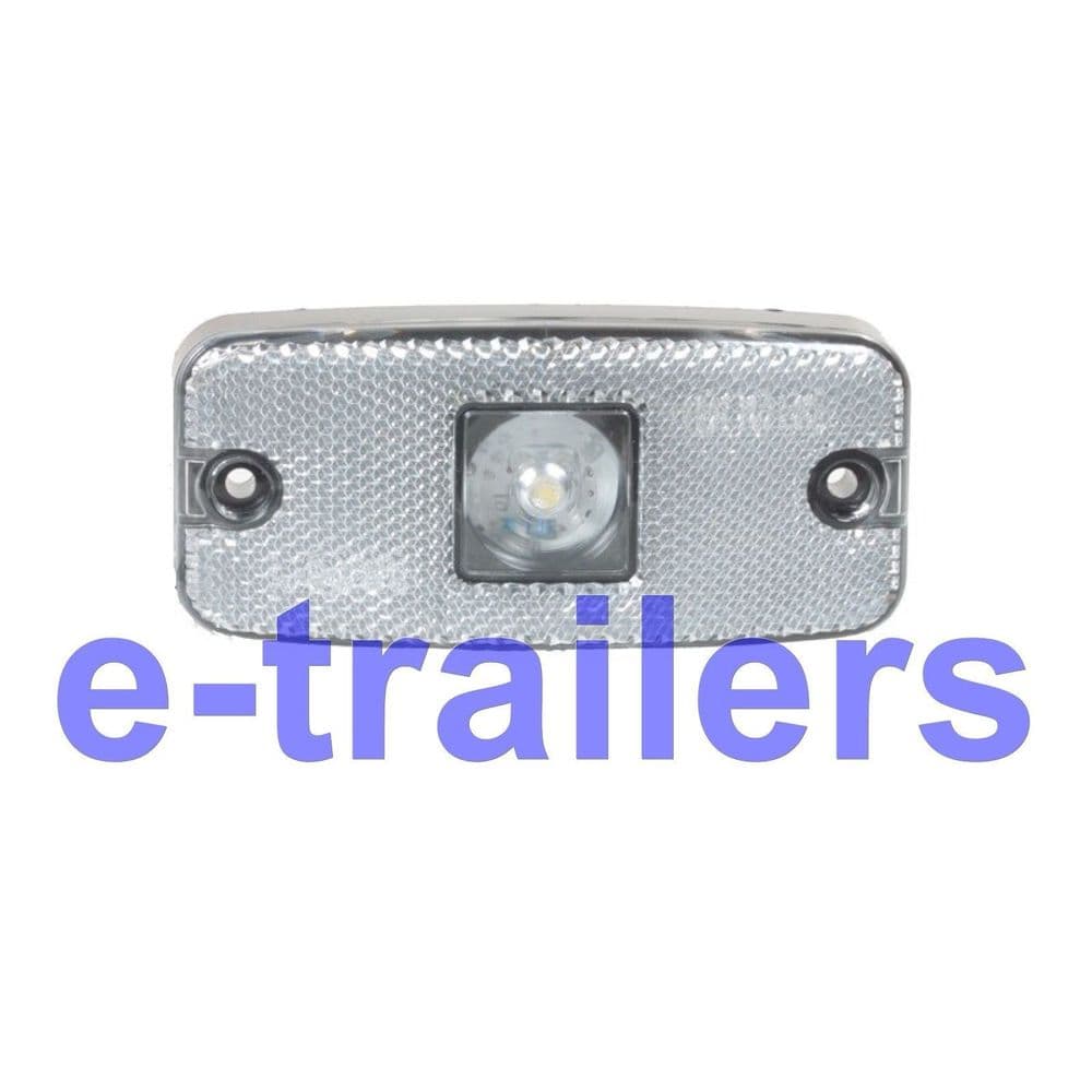 TRAILER FRONT LED CLEAR MARKER LIGHT LAMP - MAYPOLE MP8576 - 110 x 50 x ...