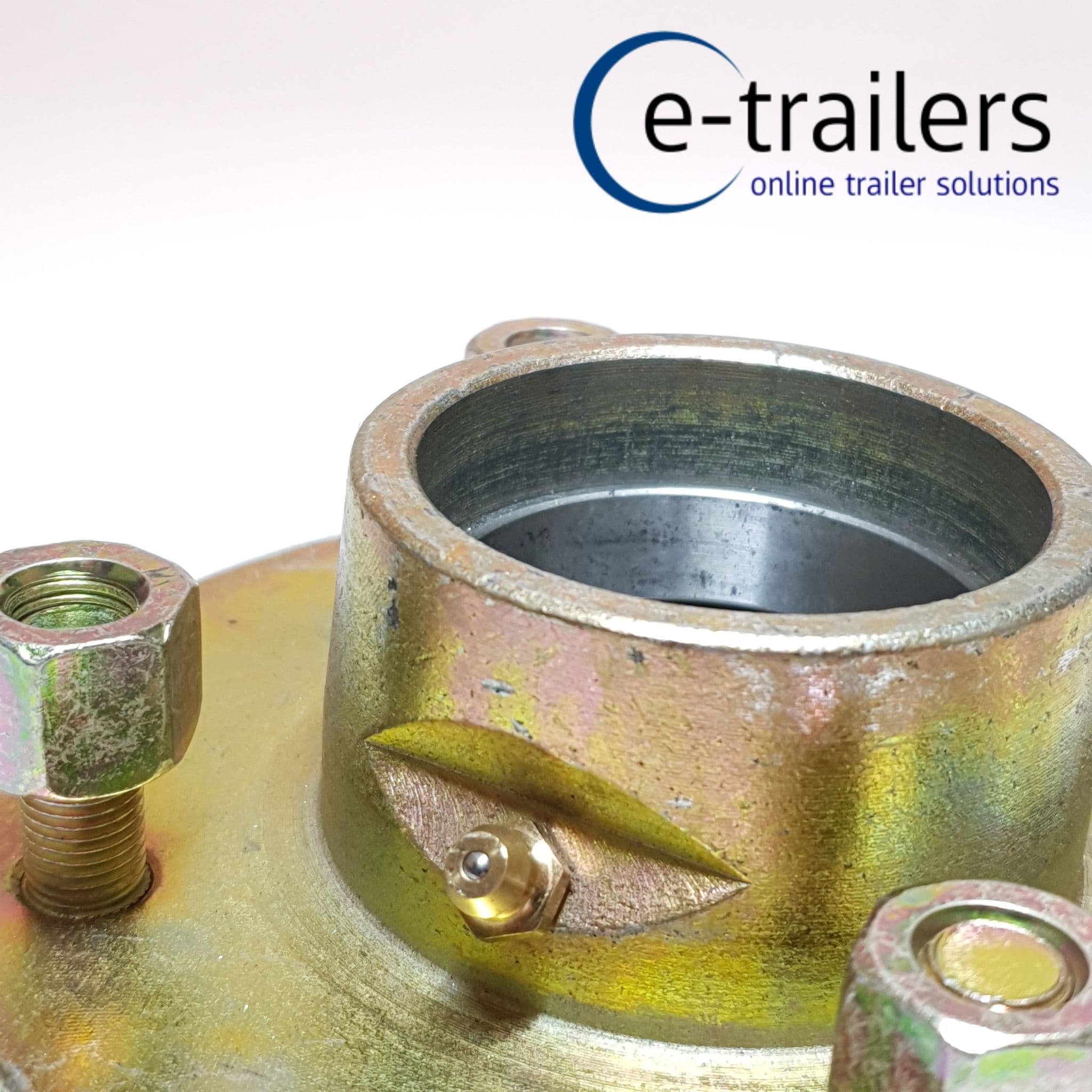 TRAILER WHEEL HUB FOR 1" STUB AXLE 4 STUD 4 PCD 750kg -BEARINGS NUTS ...