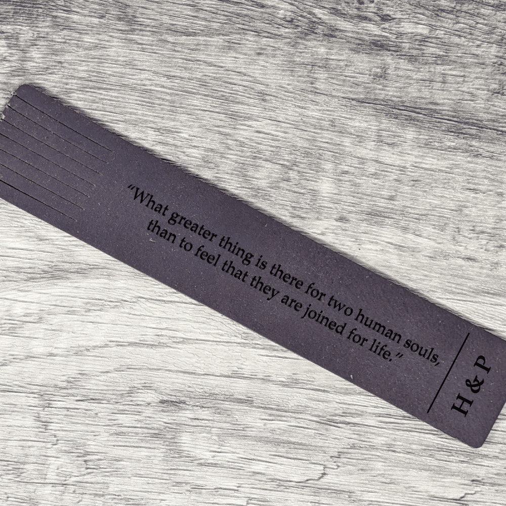 " Joined for Life" Personalisable Real Leather Bookmark
