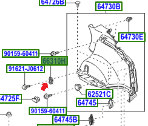 Genuine Lexus Rear Luggage Hook and Trim 66310-30011-A4 Ivory Colour