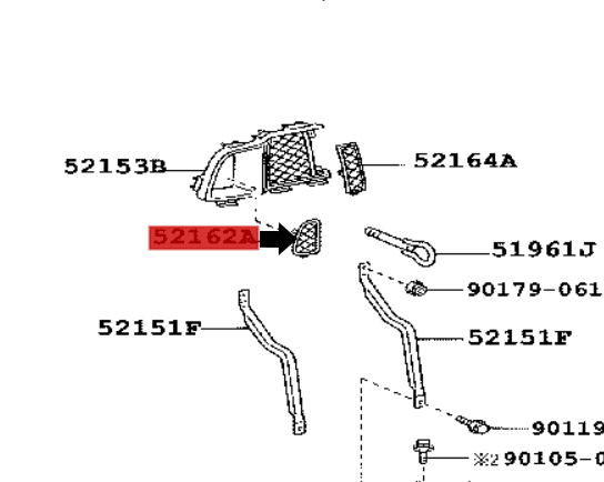 Genuine Toyota 52162-17020