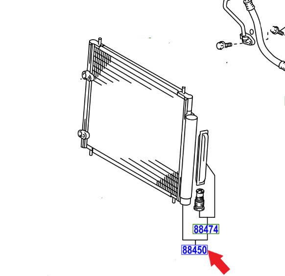 Genuine Toyota AC Condenser 88450-02280