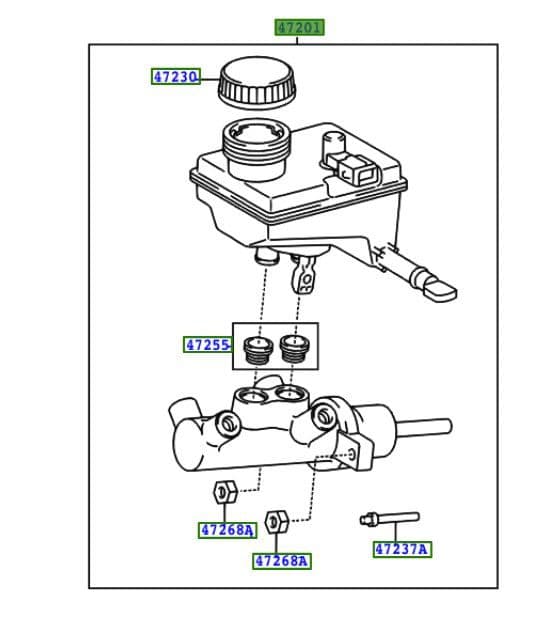 Genuine Toyota Brake Master Cylinder 47201-09360