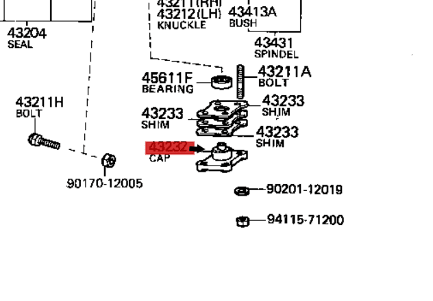 Genuine Toyota Cap 43232-60021