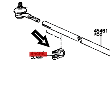 Genuine Toyota CLAMP END 45466-55020