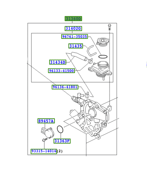 Genuine Toyota Clutch Actuator 31360-52044