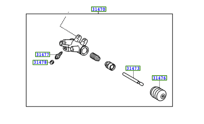 Genuine Toyota Clutch Release Cylinder 31470-52131
