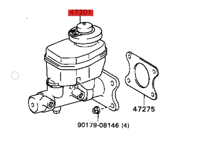 Genuine Toyota CYLINDER SUB-ASSY 47201-60540
