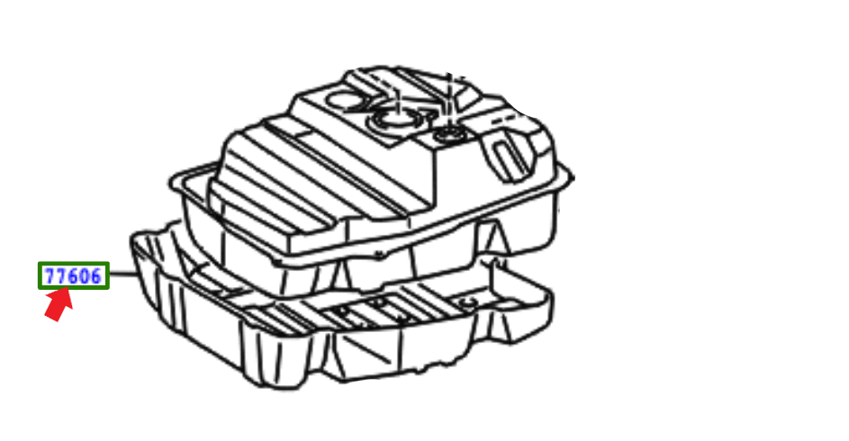 Genuine Toyota Fuel Tank Protector 77606-60120