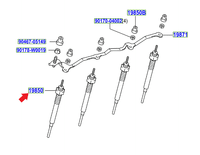 Genuine Toyota Glow Plug x1 19850-0R010