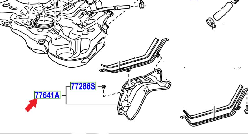 Genuine Toyota Heat Shield 77641-02070