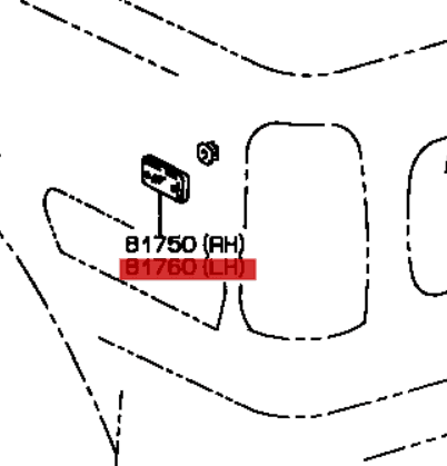 Genuine Toyota LAMP ASSY SIDE 81760-60080