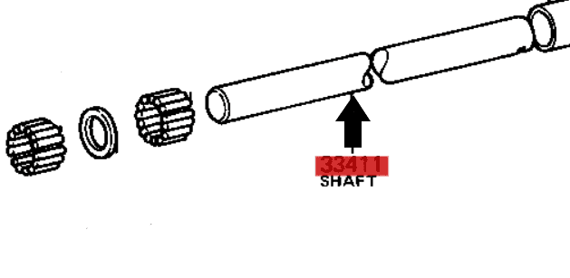 Genuine Toyota Land Cruiser COUNTER SHAFT 33411-60020