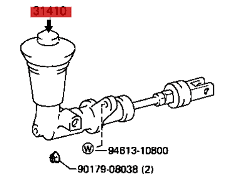Genuine Toyota Land Cruiser CYLINDER ASSY 31410-60282