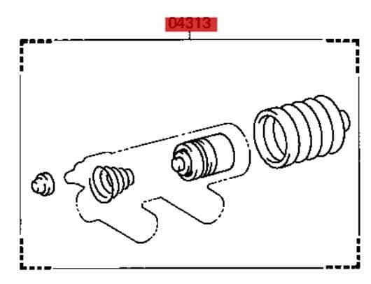 Genuine Toyota Land Cruiser CYLINDER KIT CLUTCH 04313-60050