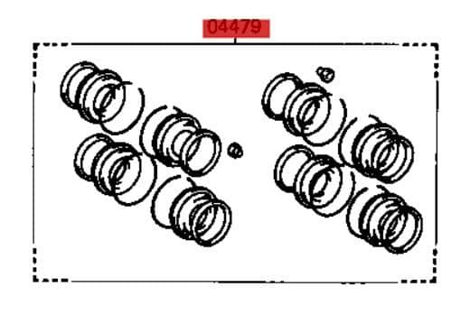 Genuine Toyota Land Cruiser CYLINDER KIT DISC 04479-60020