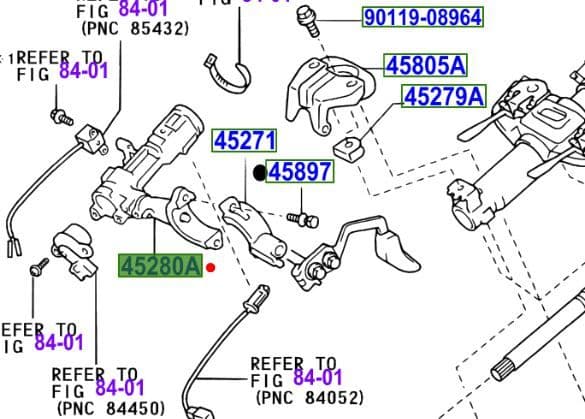 Genuine Toyota Land Cruiser Prado 120 Upper Steeing Column Bracket ...