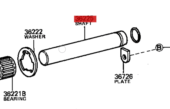 Genuine Toyota Land Cruiser SHAFT 36225-60030